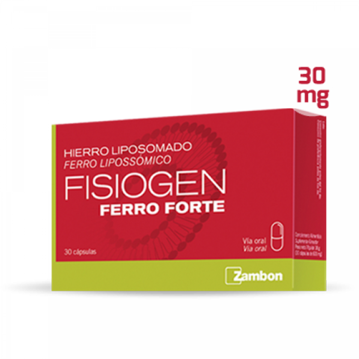 Fisiogen Ferro Forte 30 Cápsulas - 7382507 - Glammy