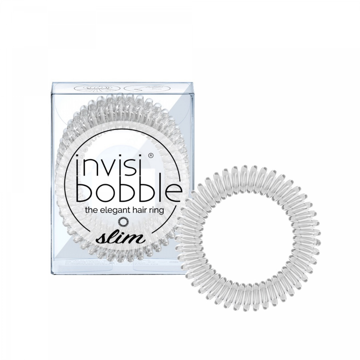 Invisibobble Slim Crystal Clear Elástico Incolor x3 - 6059022 | Glammy